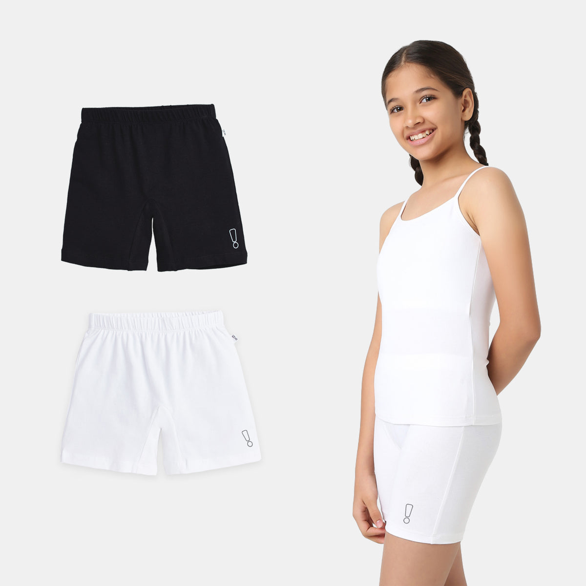 2-Pack Inner Shorts - White, Black