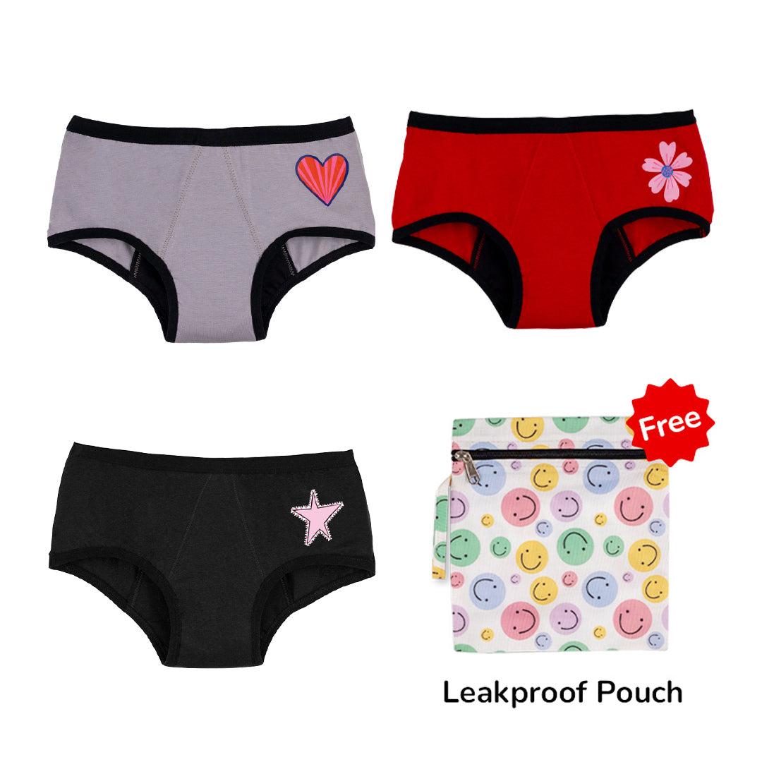 3-Pack Reusable Period Panty (Heavy Flow)