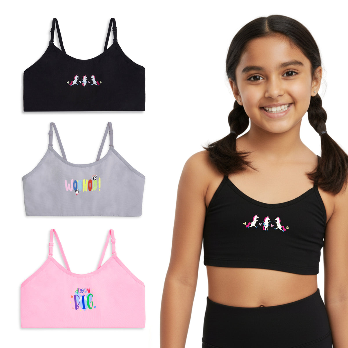 Buy Dream Big Training Bra for Girls (Pack of 3) at Best price