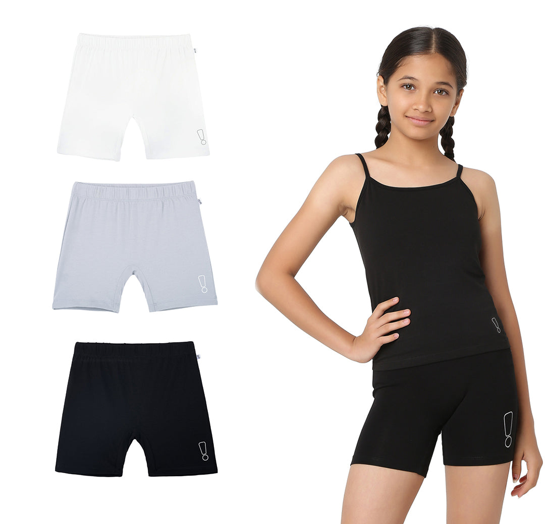 3-Pack Inner Shorts - White, Black, Grey