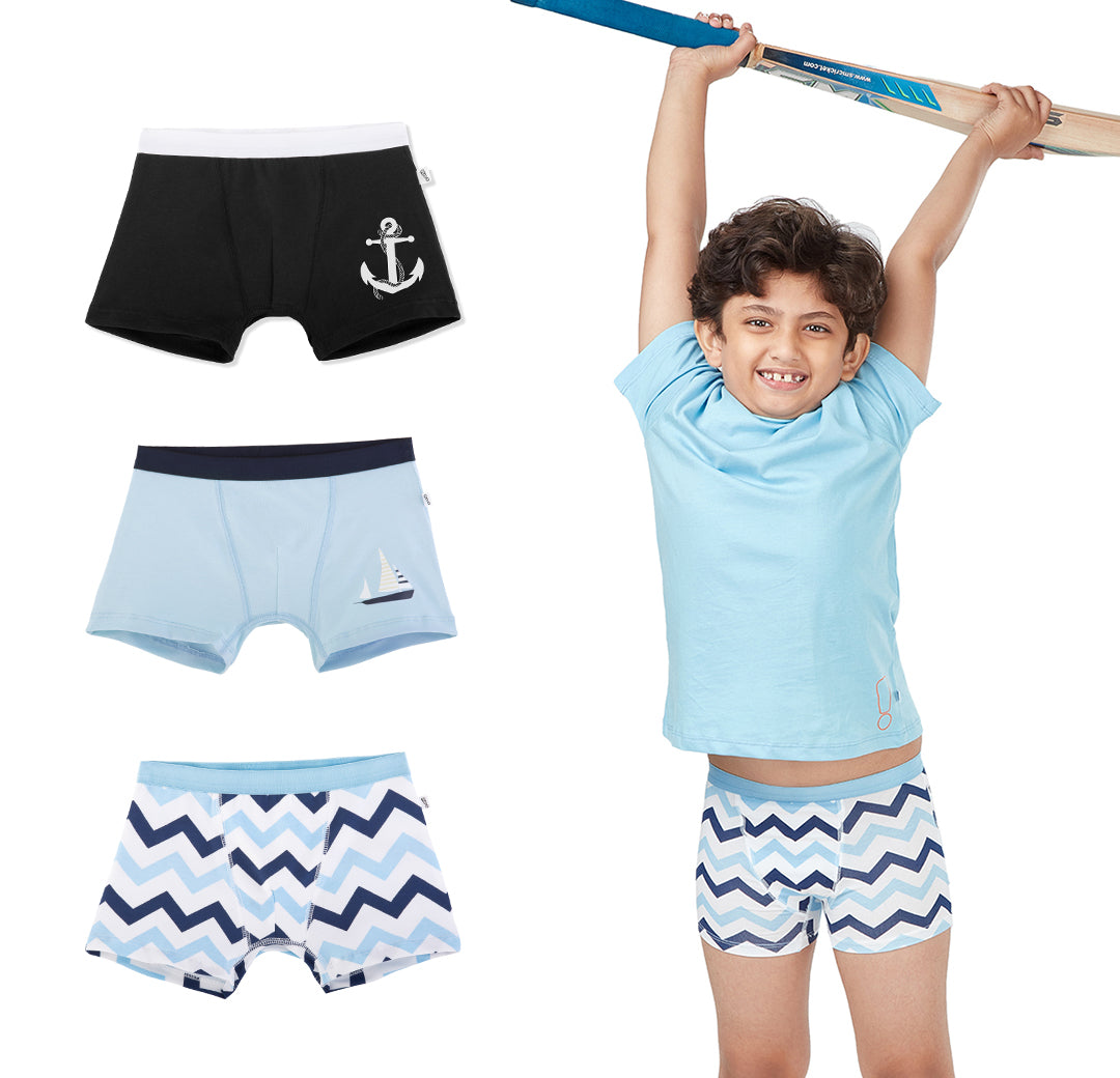 Nautical 3-Pack Boy Trunks