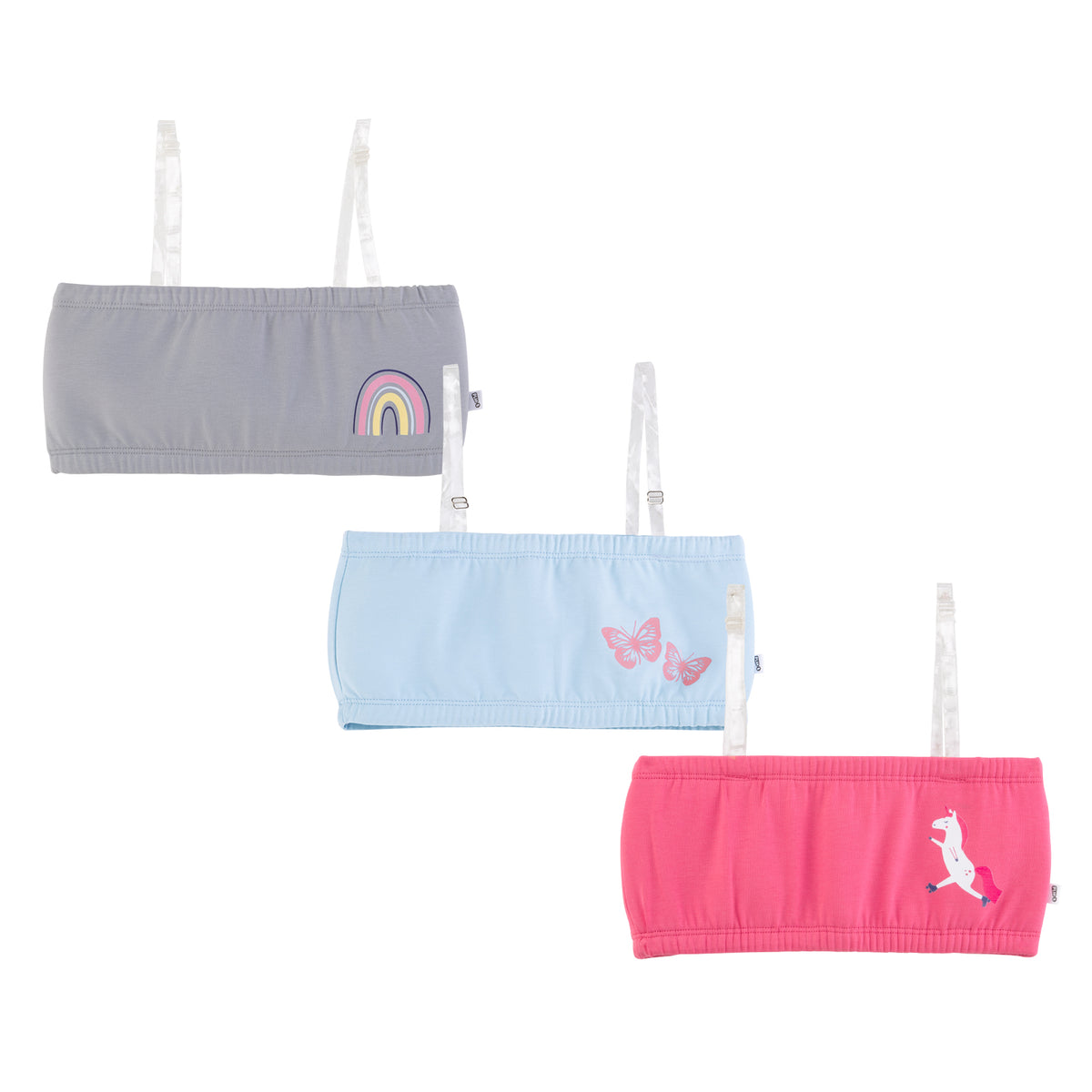 3-Pack Lightly Padded Tube Bra with Removable Straps - Colour Pop – Plan B