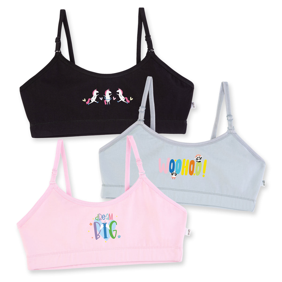 Dream Big 3-Pack Training Bras – Plan B